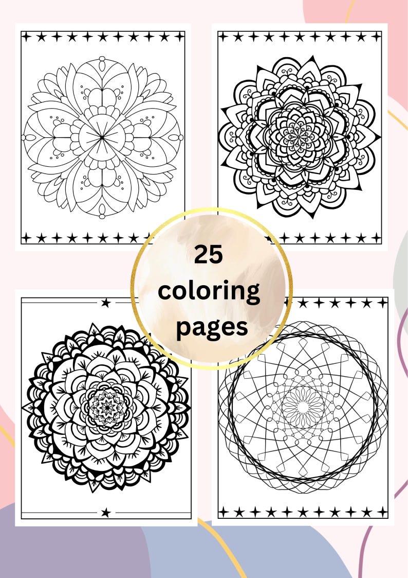 Mandala Coloring Pages for Kids, Teens and Adults, Home Fun, Relaxation ...
