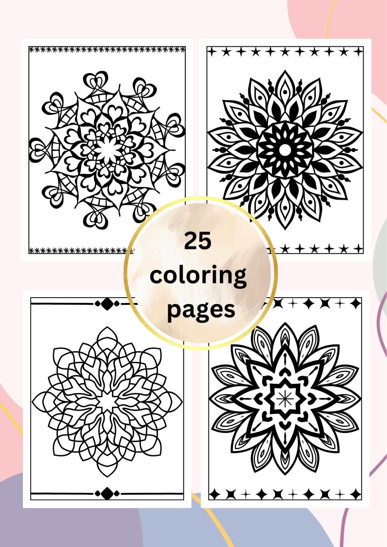 Mandala Coloring Pages for Kids, Teens and Adults, Home Fun, Relaxation ...