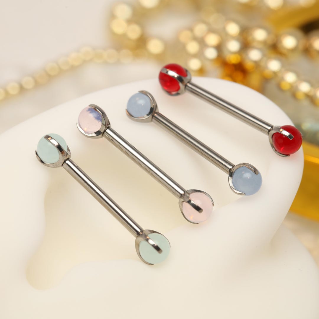 Titanium Imitation Jade Nipple Shield Piercing Jewelry Nipple Clamp