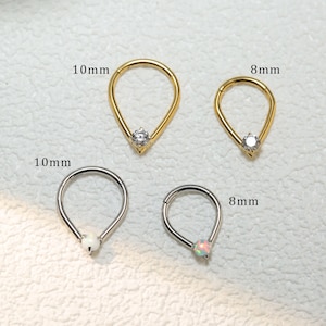 Teardrop Shaped Septum Ring Nose Ring Earring Earlobe Nose Piercing ...