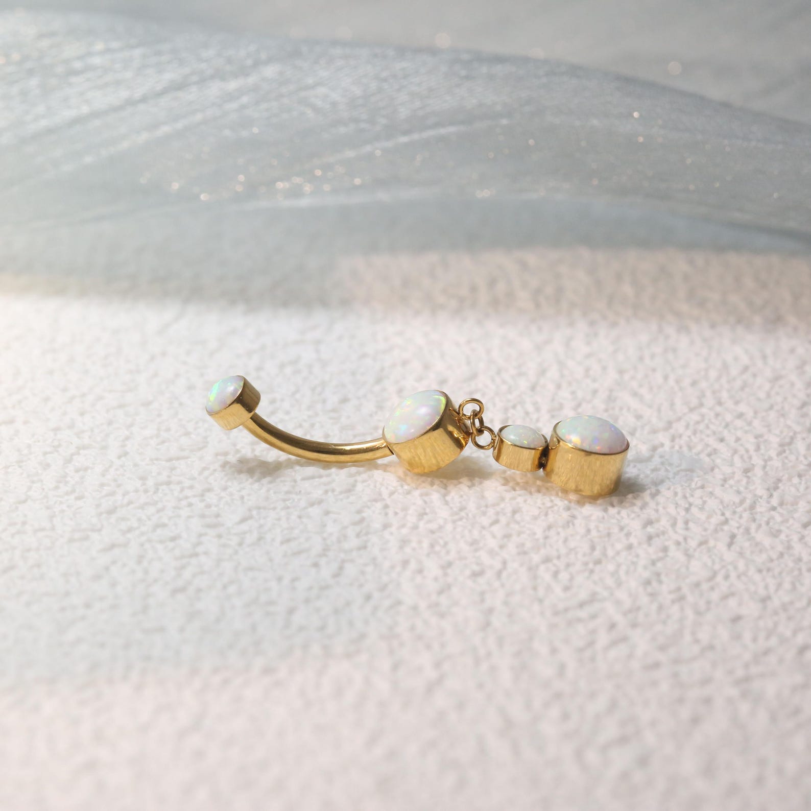 Pendant Opal Belly Button Ring Titanium Belly Button Ring 10mm Belly ...