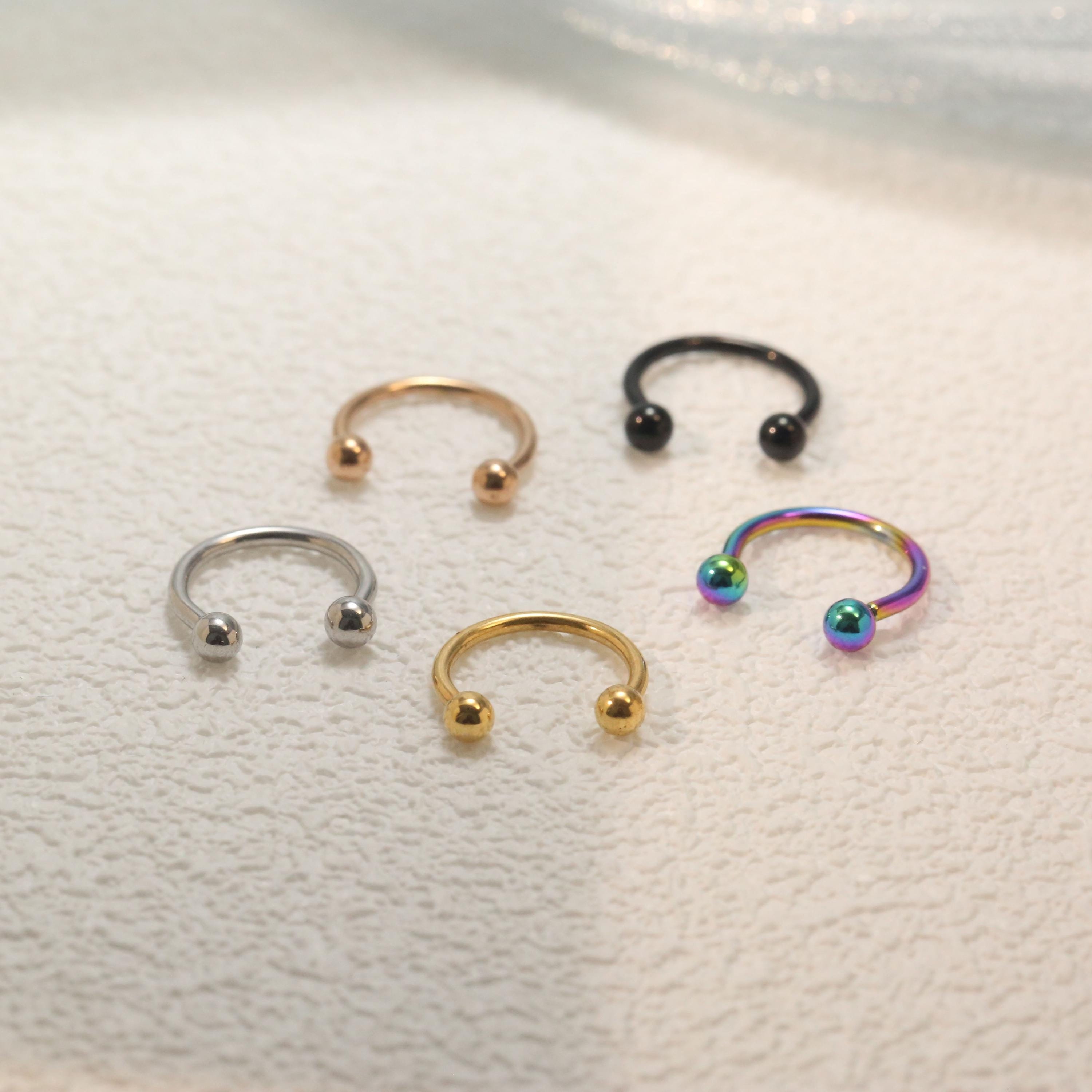 16G Septum Ring Horseshoe Septum Nose Ring 316L Piercing Jewelry ...
