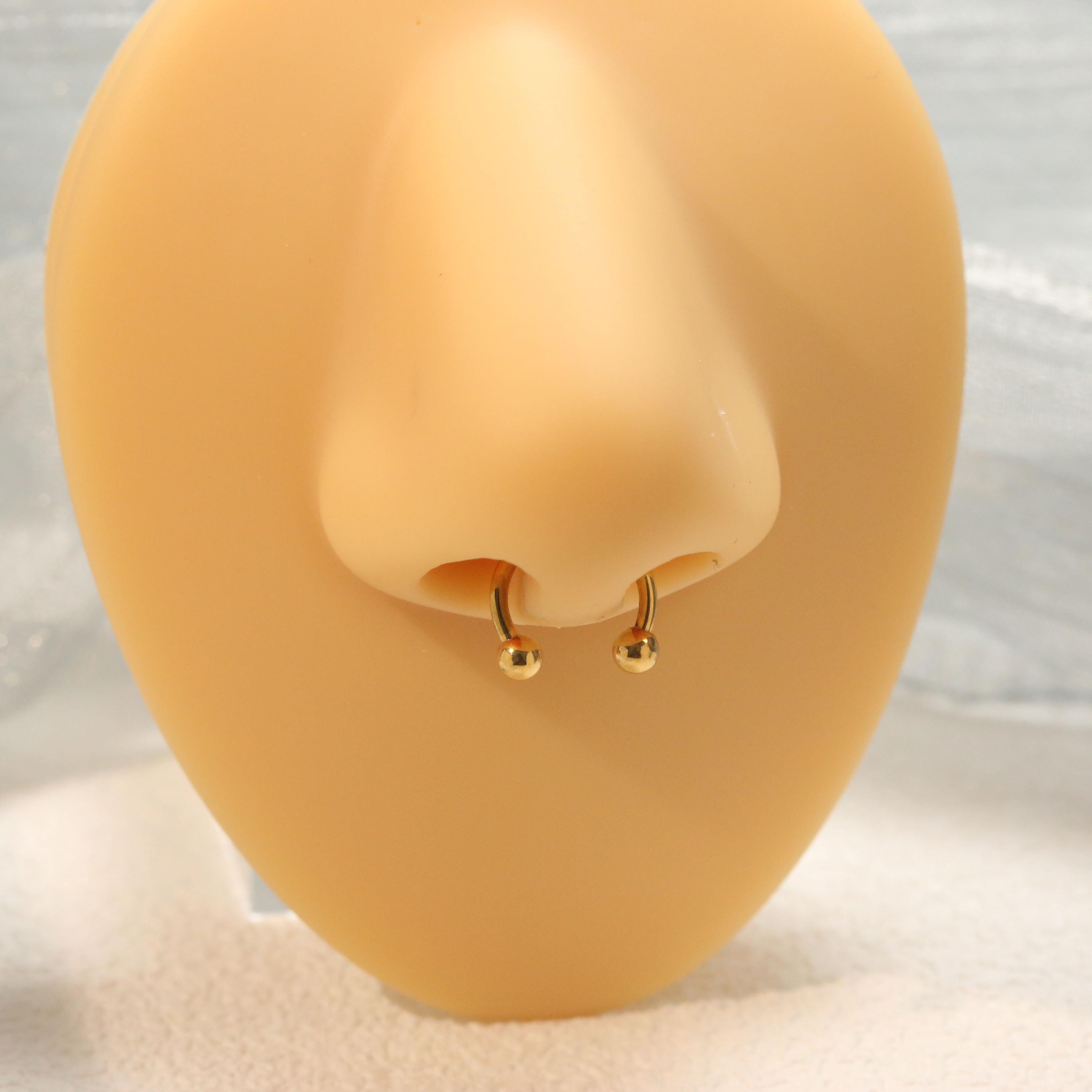 16G Septum Ring Horseshoe Septum Nose Ring 316L Piercing Jewelry ...