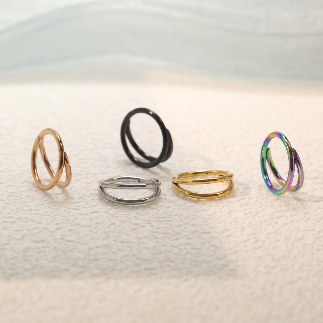 Double Open Nose Ring 316L Nose Hoop Cartilage Nose Piercing Jewelry ...