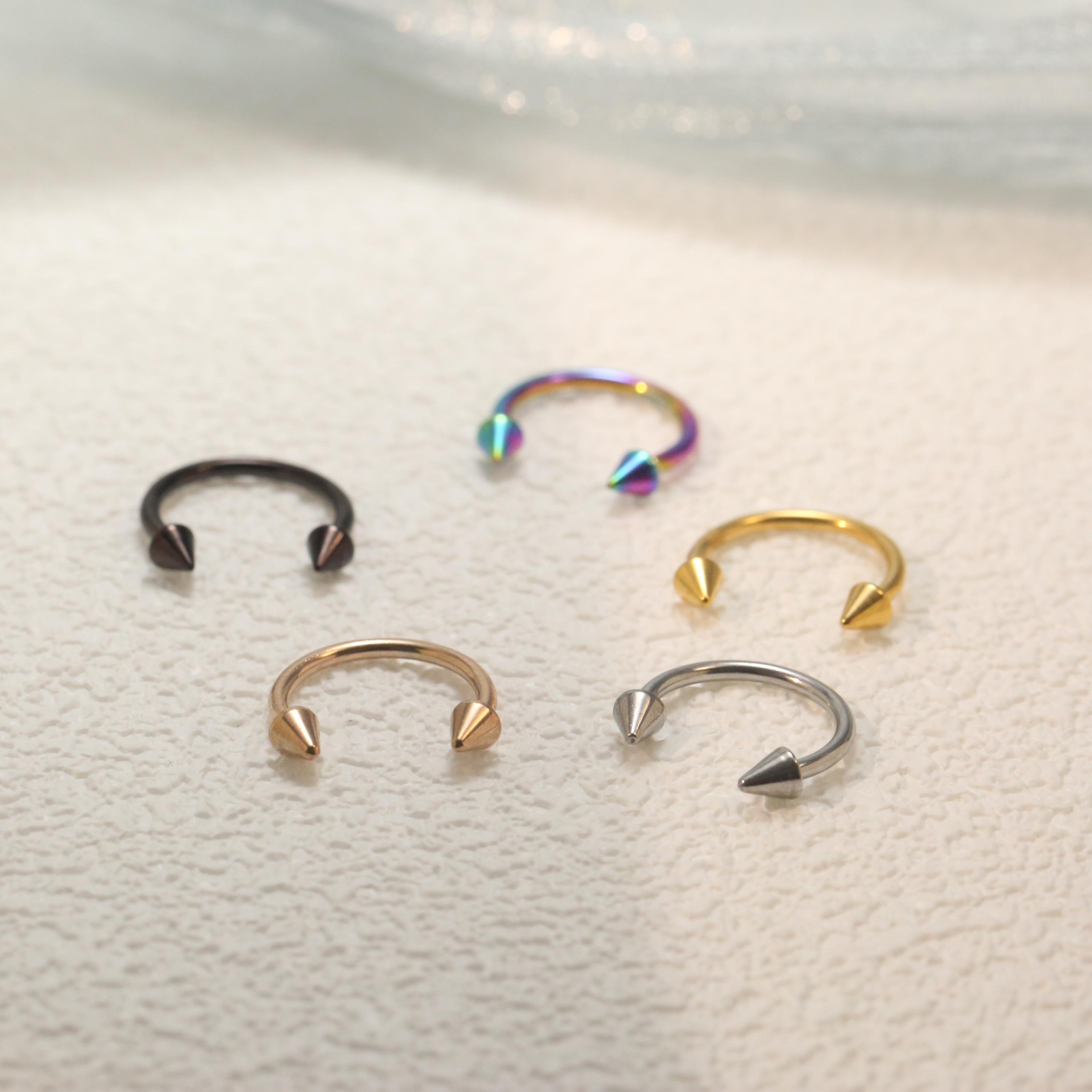 16G Nasal Septum Ring Horseshoe Nose Ring 316L Piercing Jewelry ...
