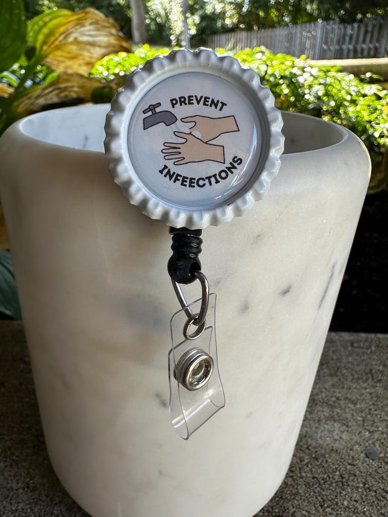Infection Prevention Retractable ID Badge Reel - Etsy