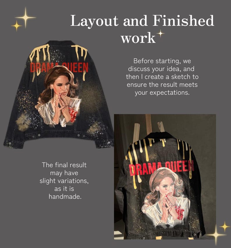Personalized Denim Jacket, Custom Hand Painted Denim Jacket, Hand ...