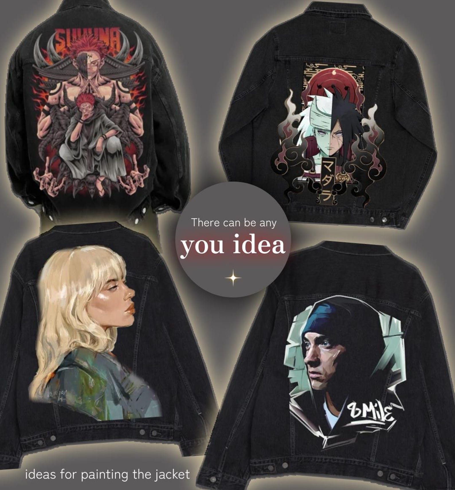 Personalized Denim Jacket, Custom Hand Painted Denim Jacket, Hand ...