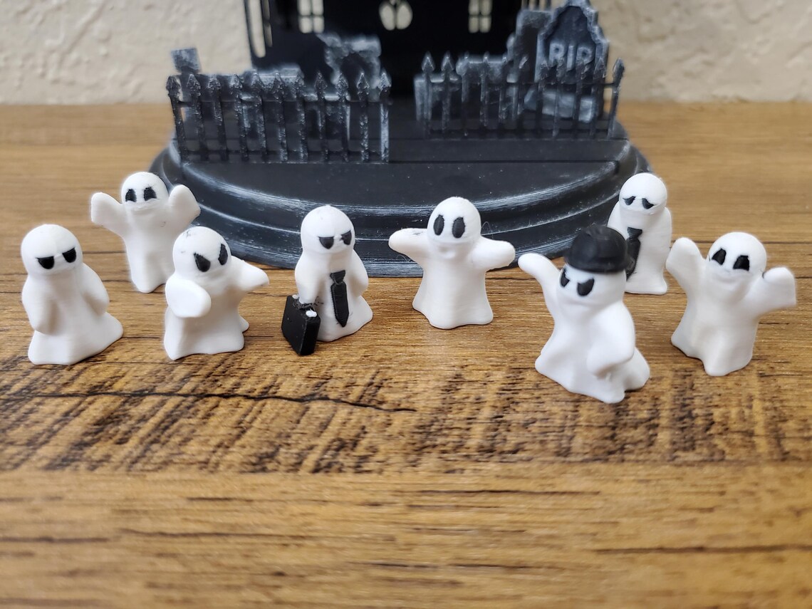 Spooky Ghost Haunted House Office Decor - Halloween Fall Scene - Etsy