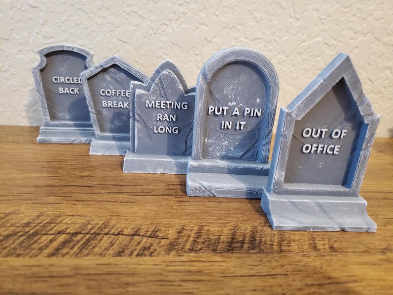 Tombstone Set of 5 - Desk Decor - Etsy
