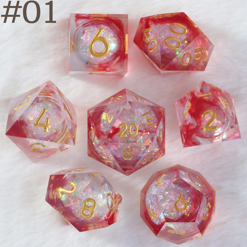 Sharp Edge DND Dice, DM Gifts, RPG Dice Set, D20 Dice Set, Tabletop ...