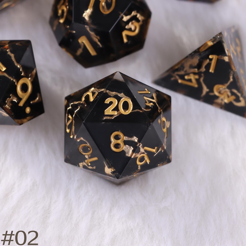 Lightning Dice, Dungeons and Dragons Dice Set, Sharp Edge DND Dice, DM ...