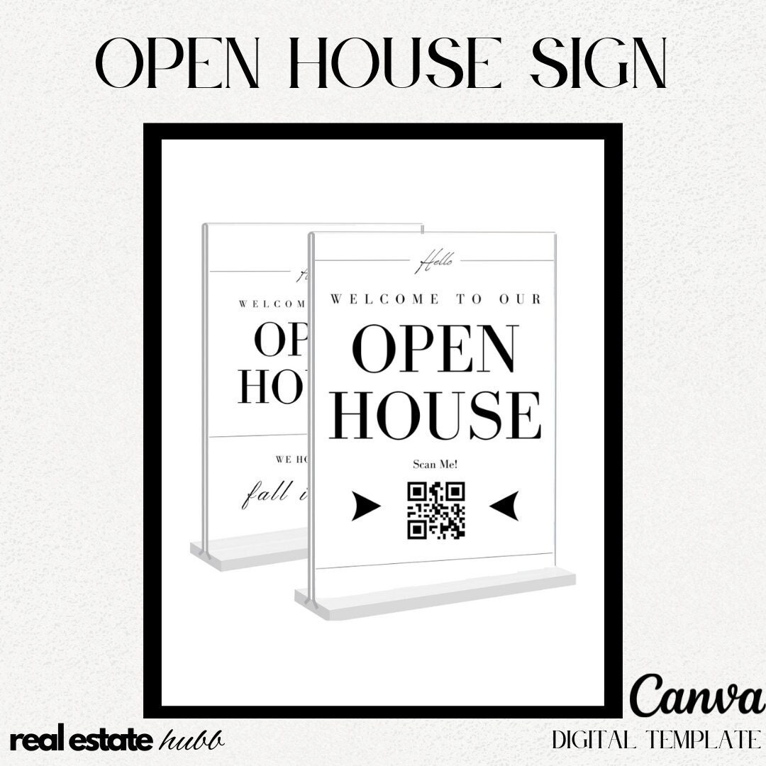 Open House Welcome Sign | Open House Sheet Printable | Real Estate ...