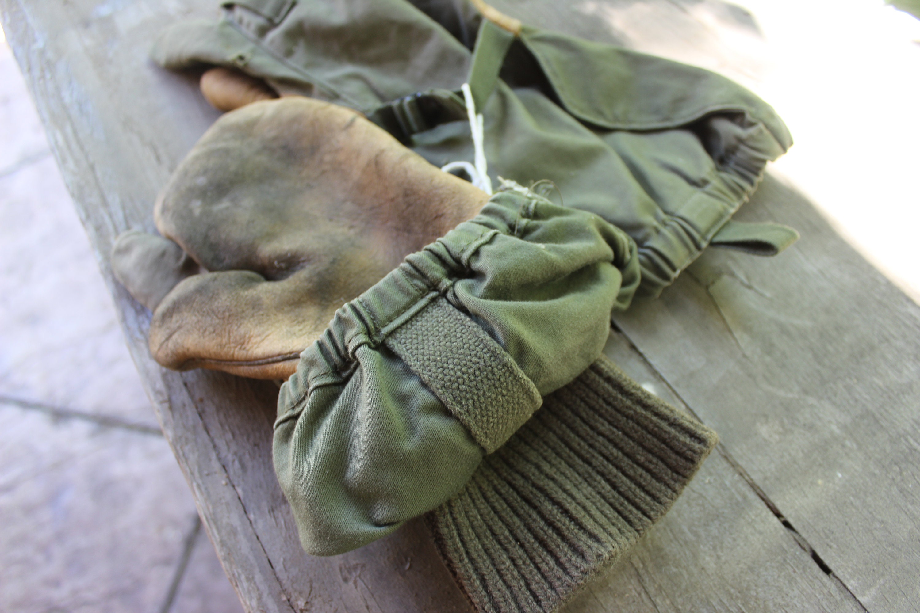 Vintage WWII Army Trigger Gloves Mittens Winter Gloves Leather - Etsy