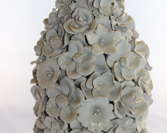 Vintage Antique Ceramic Porcelain Flower Tree in a Vase Ceramic ...