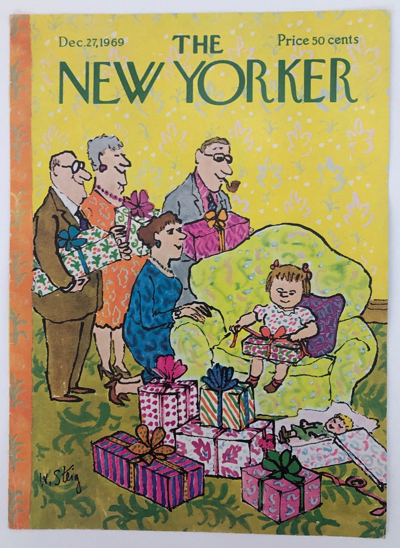New Yorker Original Vintage Cover December 27, 1969 by William Steig - Etsy