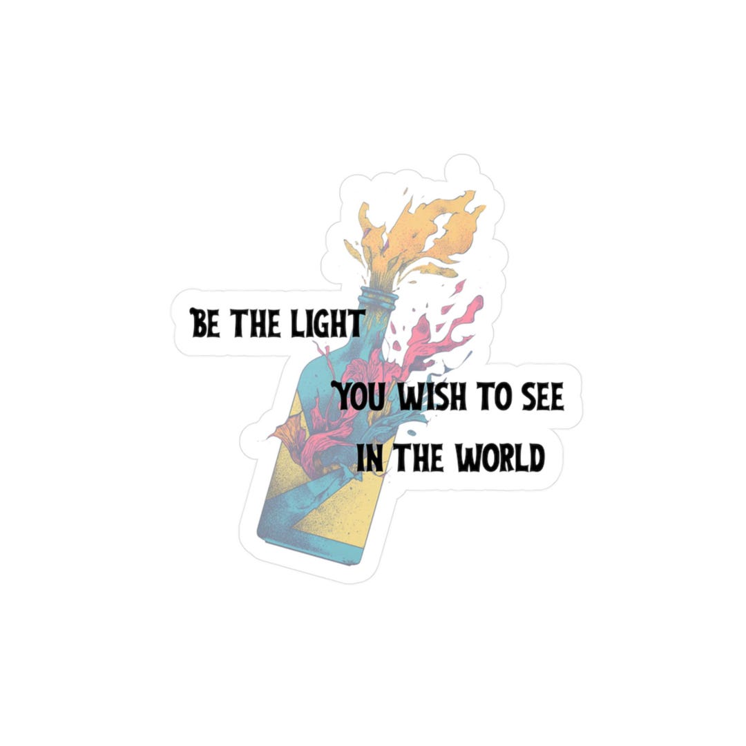 Molotov Cocktail Vinyl Decal: Revolutionary 'be the Light' Sticker - Etsy