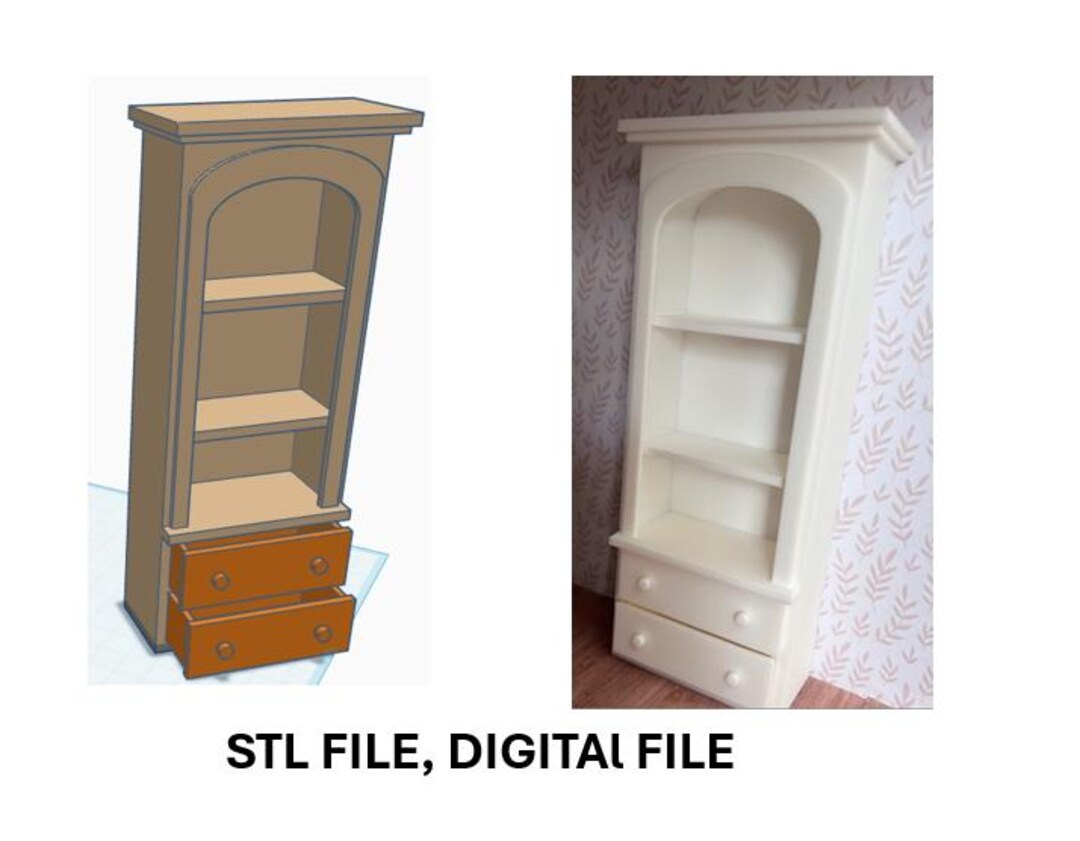 1:12 Scale Dolls House 2 Drawer Unit STL Digital File 3d Printing - Etsy