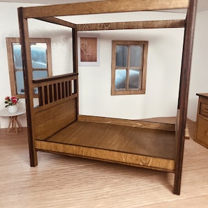 1:12 Scale Dolls House Four Poster Bed SVG Laser Cut File (digital File ...