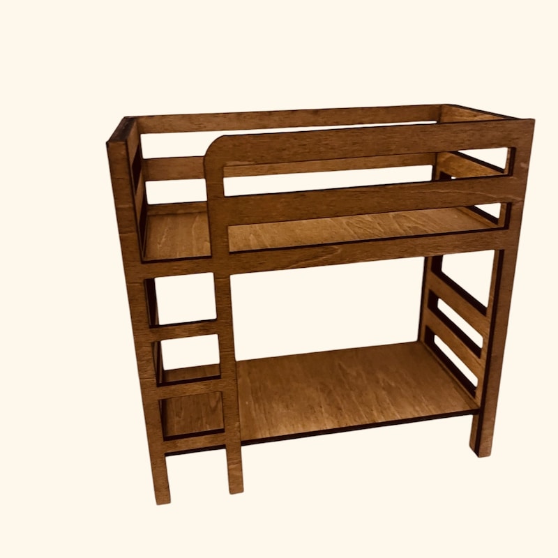 Wooden Dolls House Bunk Bed - Etsy UK