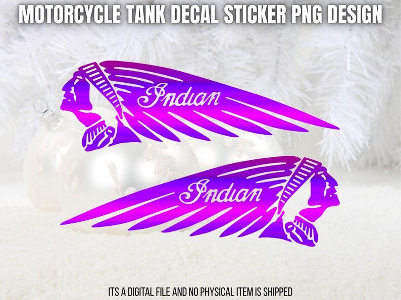 Indian Motorcycle Neon Color Motorcycle Tank War Bonnet Decal Set: DIY ...