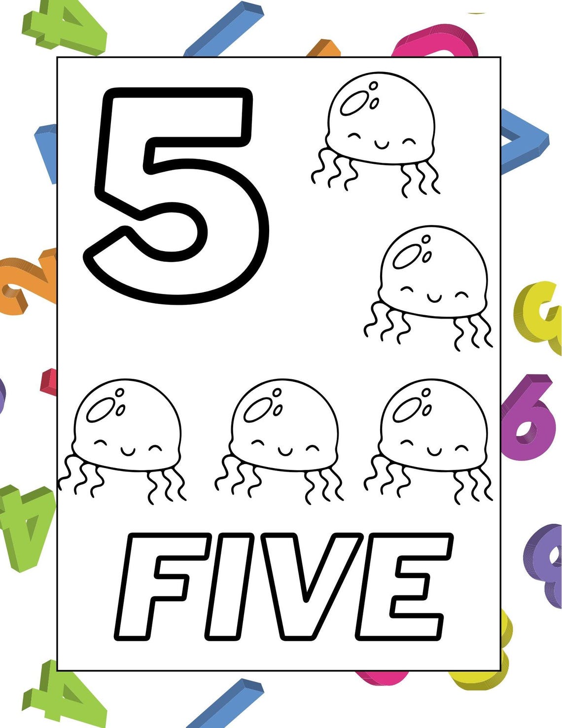 Color & Count: A Fun Numbers Coloring Book for Kids! - Etsy