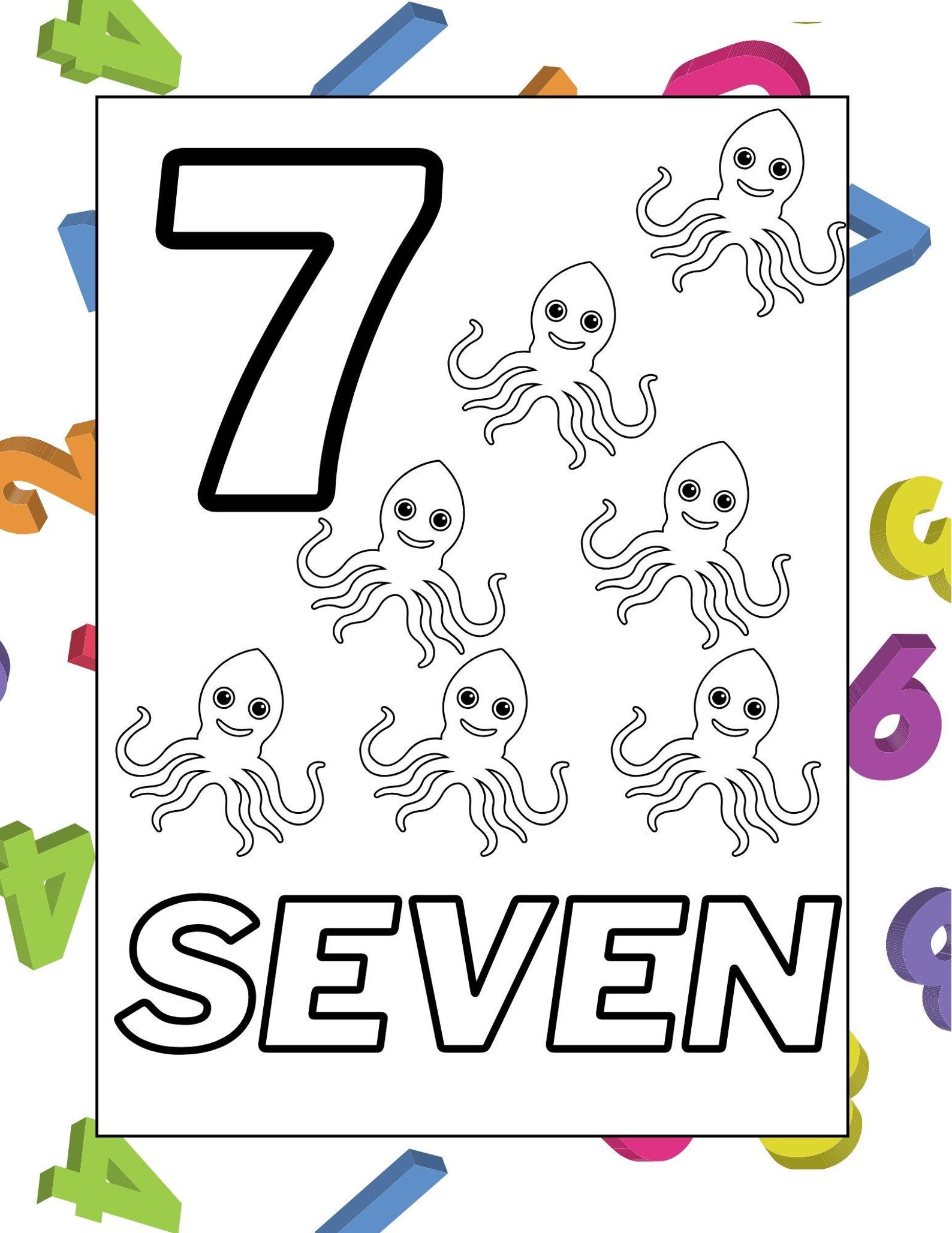 Color & Count: A Fun Numbers Coloring Book for Kids! - Etsy