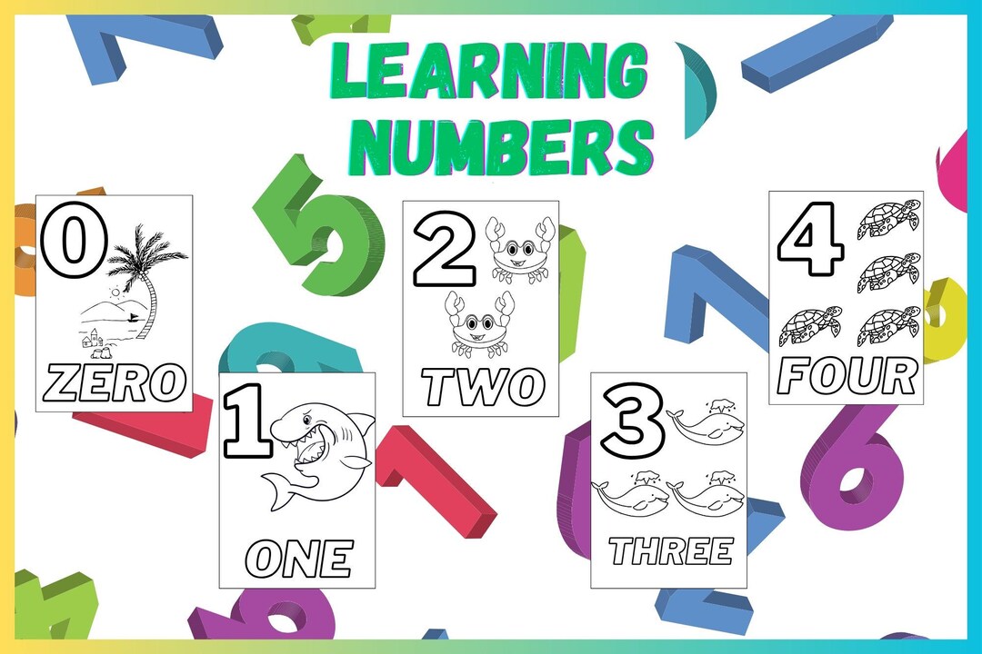 Color & Count: A Fun Numbers Coloring Book for Kids! - Etsy