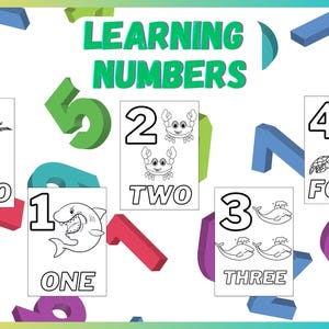 Color & Count: A Fun Numbers Coloring Book for Kids! - Etsy