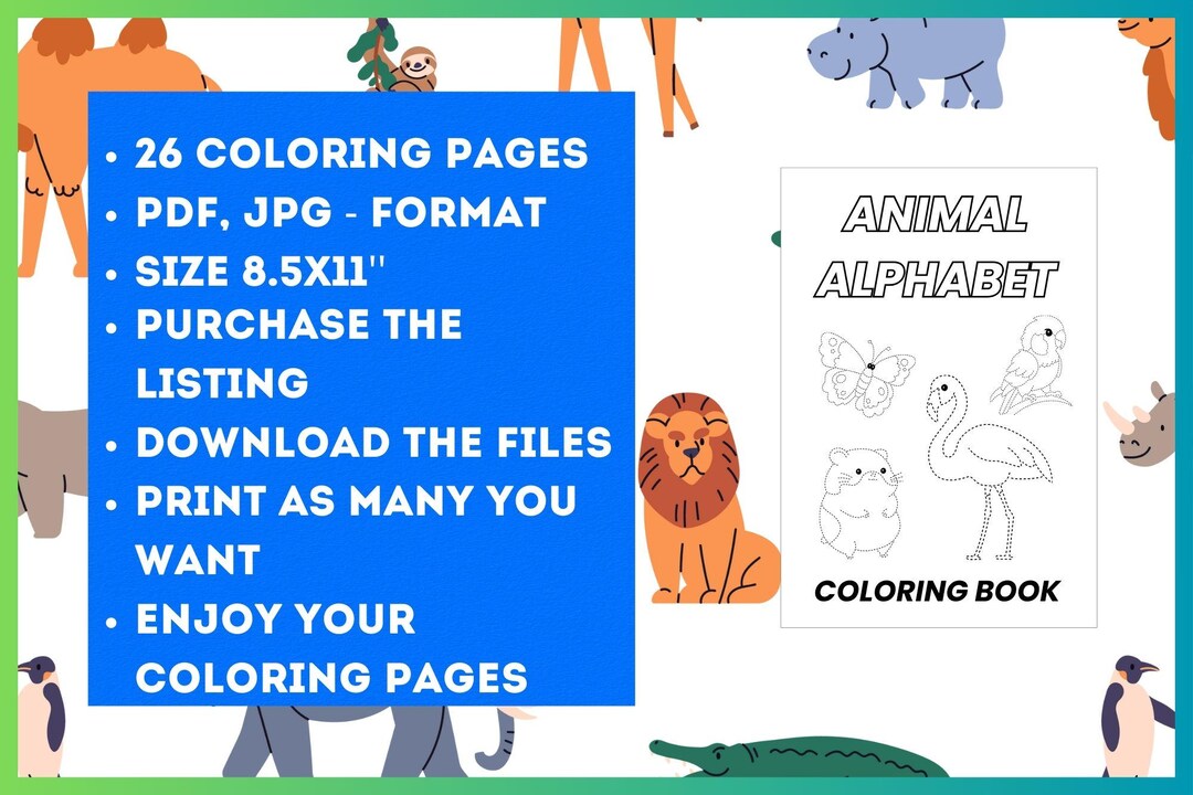 ABC Animal Adventures: Trace, Learn, & Color! Coloring Book for ...
