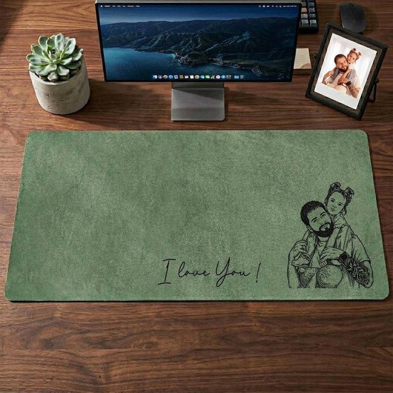 Custom Dad Photo Desk Mat, Personalized Mouse Pad, Fathers Day Gift for ...
