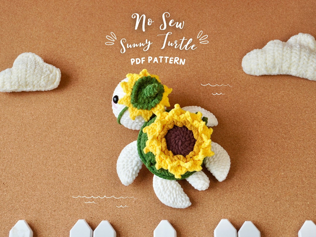 Sunflower Turtle Crochet Pattern, Turtle Crochet Pattern, Sea Turtle ...