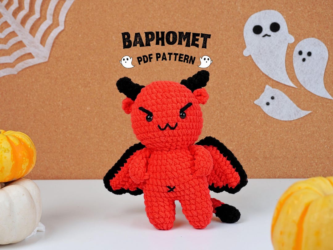 Baphomet Crochet Pattern, Halloween Crochet Patterns, Fright Night ...