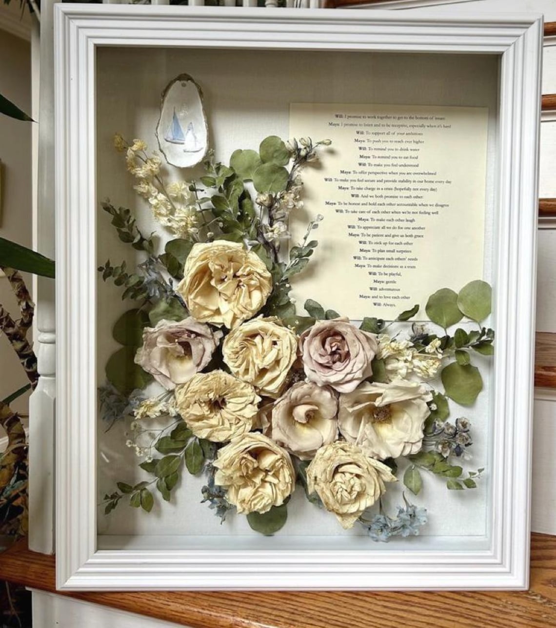 Wedding Flower Shadow Box - Etsy
