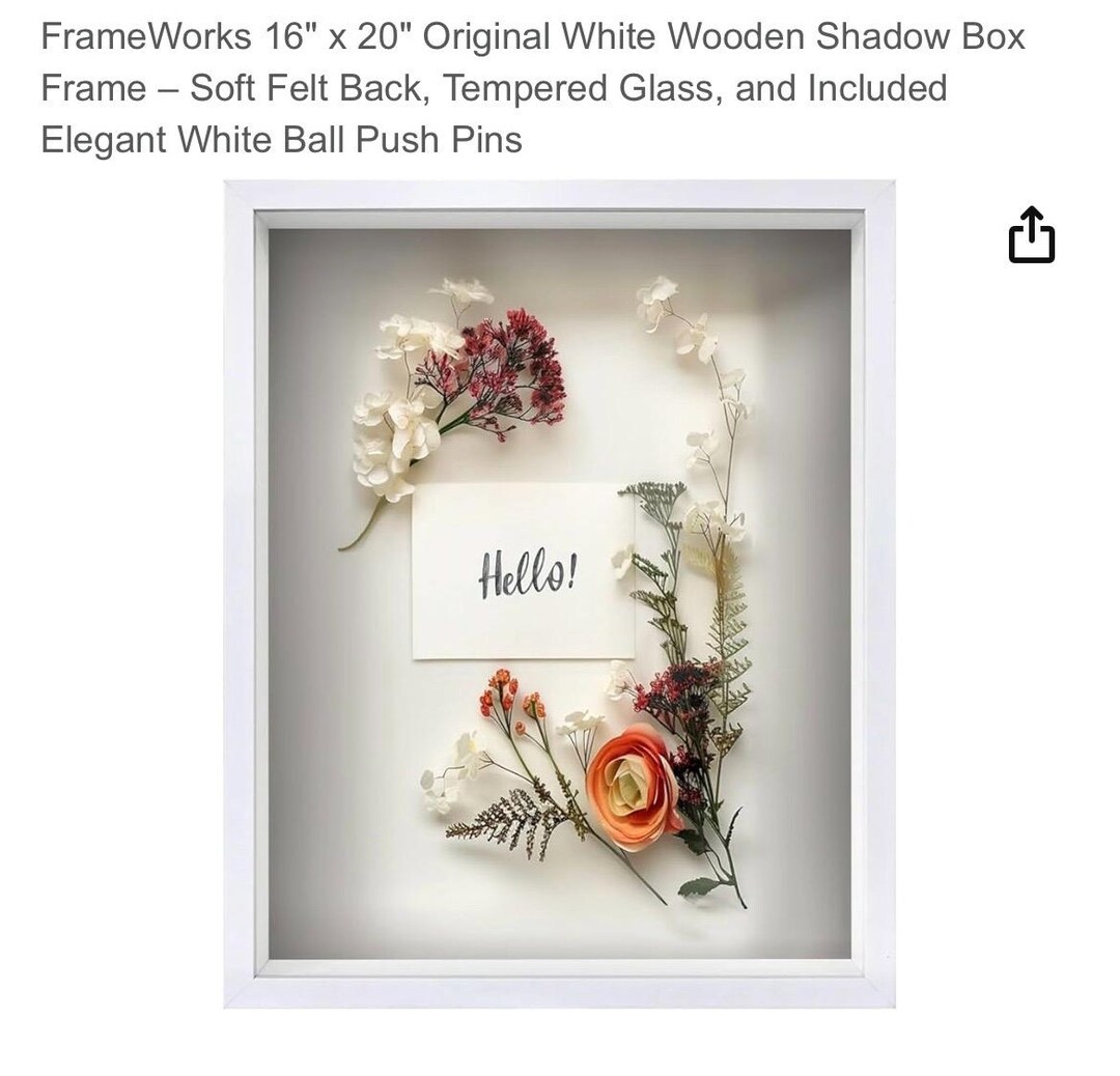 Wedding Flower Shadow Box - Etsy