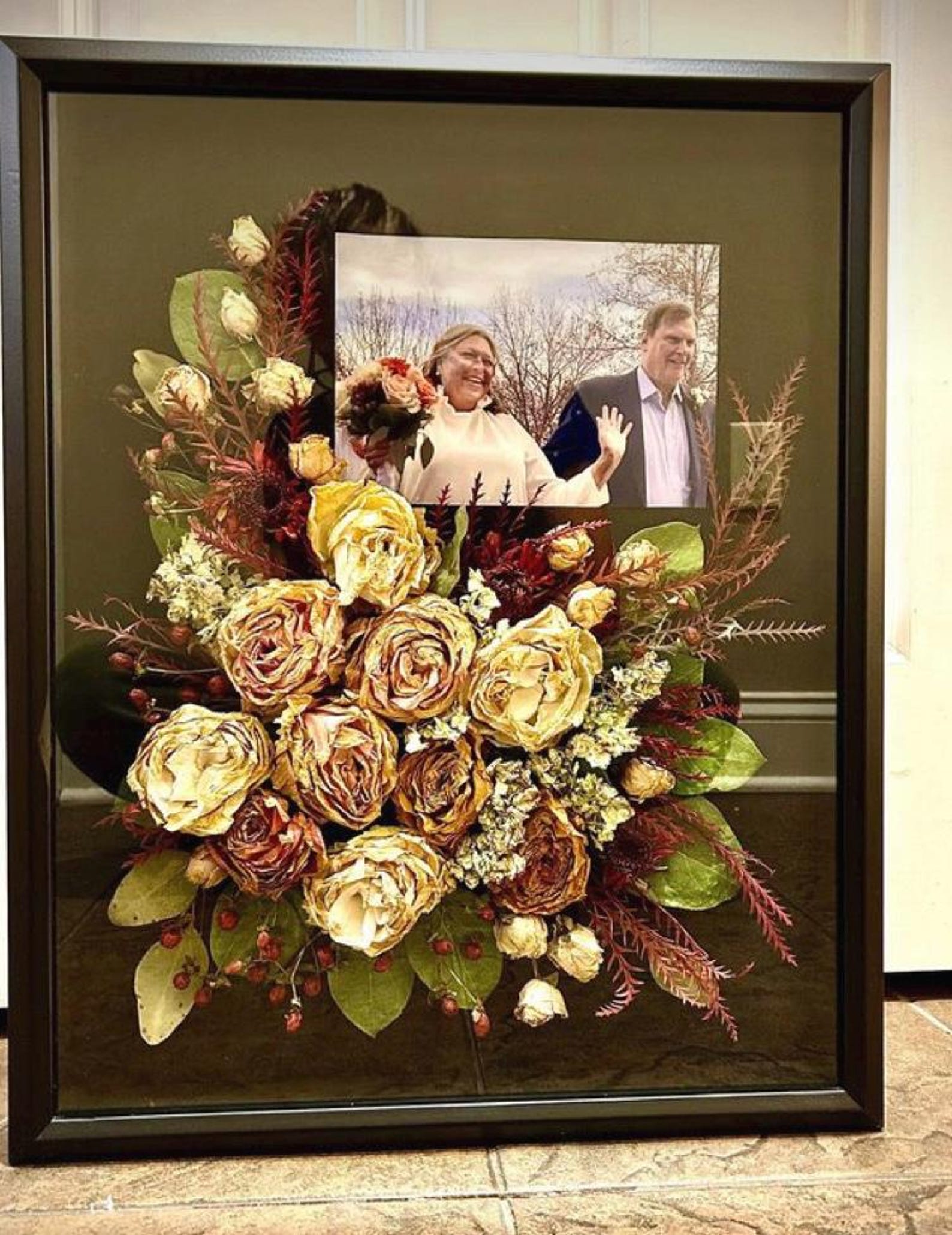 Wedding Flower Shadow Box - Etsy