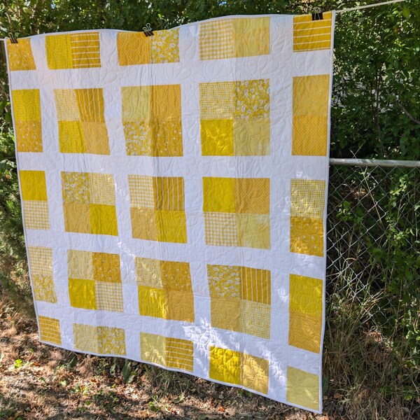 Yellow Star Quilt - Etsy