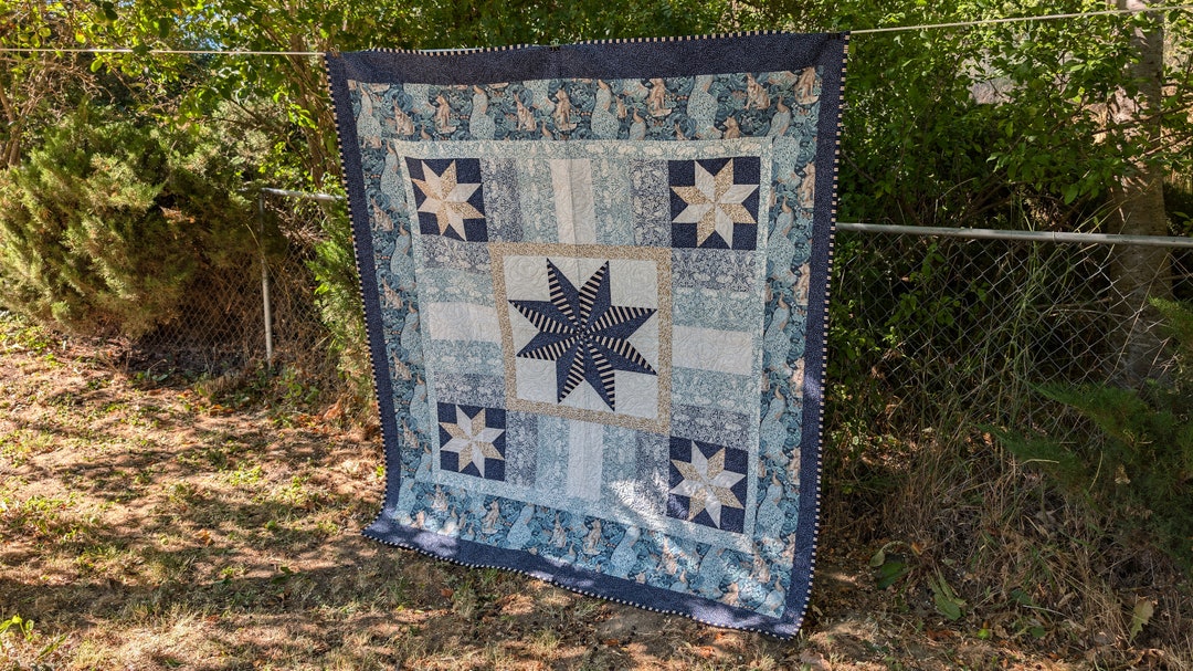 Large William Morris Star Quilt - Etsy