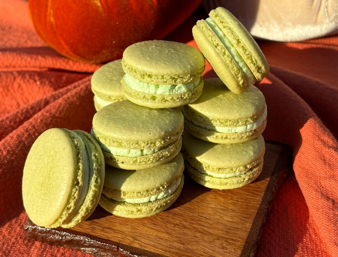 Matcha Macarons, French Macarons, Chocolate Macarons - Etsy