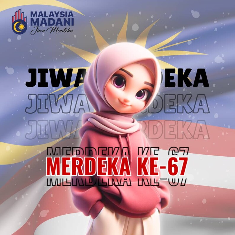 Hari Merdeka Canva Poster Template, Malaysian Independence Day (digital ...