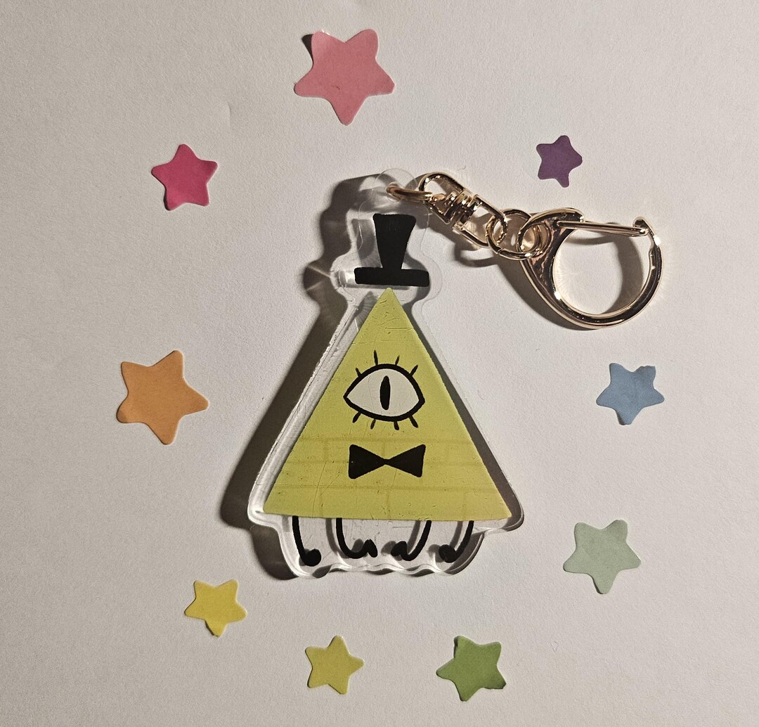 Double-sided Bill Cipher Keychain - Etsy