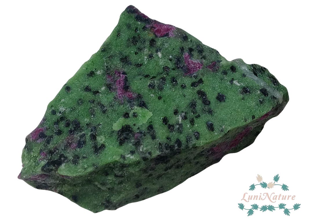 Green Zoisite With Natural Ruby - Unique Mineral, Original Piece From ...
