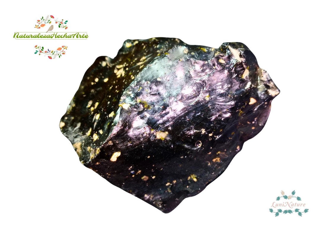 Opaque Black Obsidian With Earthy Undertones. Natural Volcanic Crystal ...