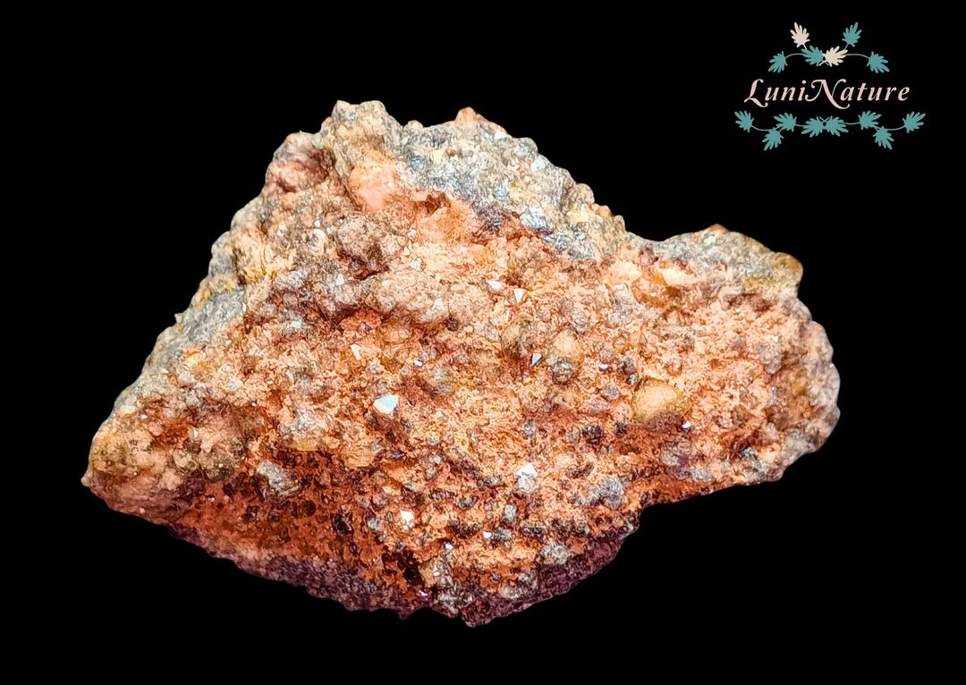 Hematoid Quartz Crystals in a Rock Matrix, Mineral of Spanish Origin ...