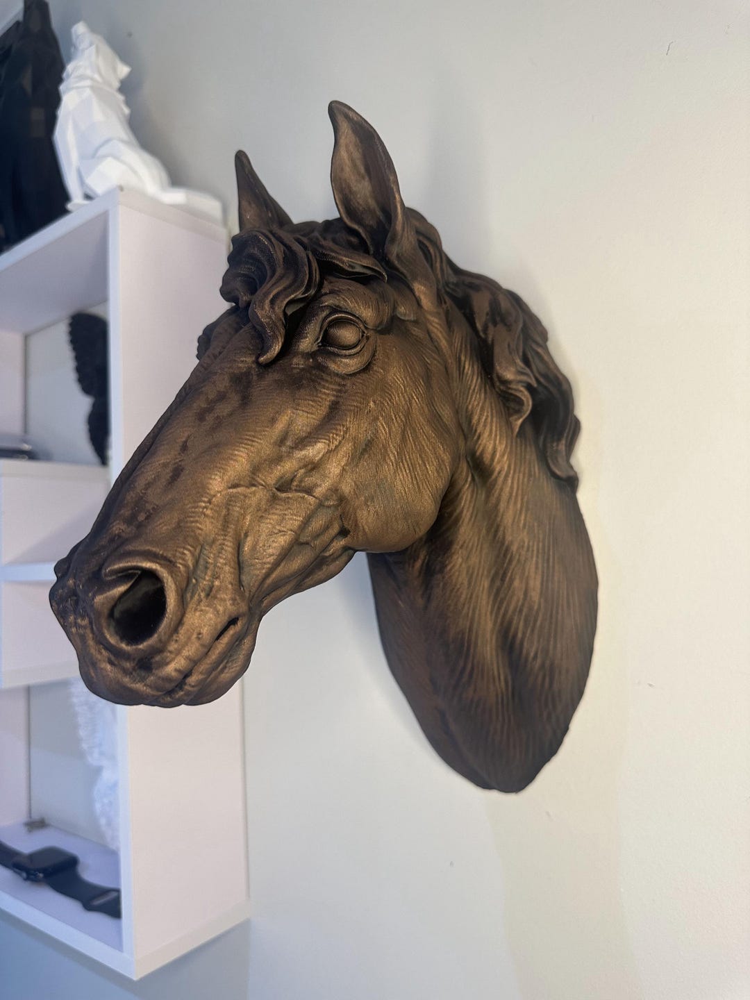 Horse Head Wall Art Mount | 3D Printed Bust | Standard, Large, Extra ...
