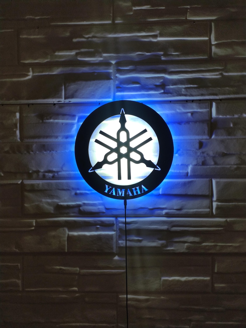 Yamaha Motorcycles LED Silhouette Sign Eye-catching Wall Decor for ...