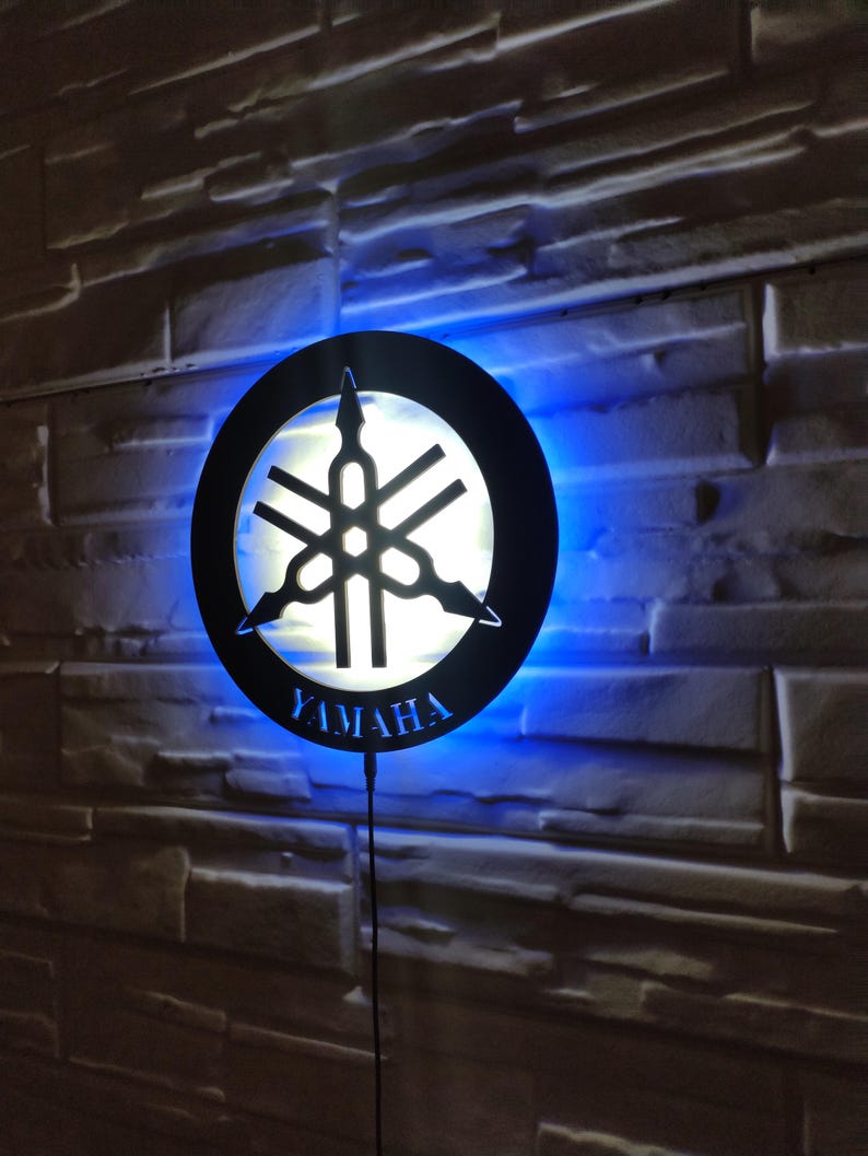 Yamaha Motorcycles LED Silhouette Sign Eye-catching Wall Decor for ...