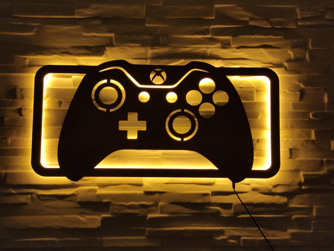 Personalized Game Console LED Sign Vibrant Multi-color Gaming Wall Art ...