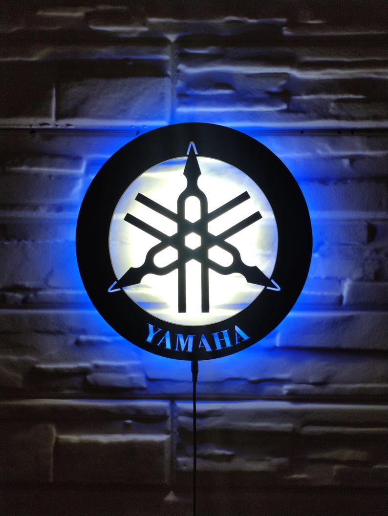Yamaha Motorcycles LED Silhouette Sign Eye-catching Wall Decor for ...