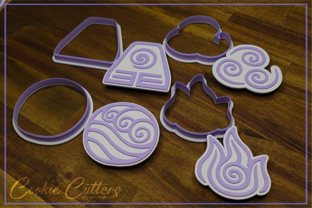 4 Elements Set Inspired by Avatar Cookie Cutter/stamp Embosser MM1 - Etsy